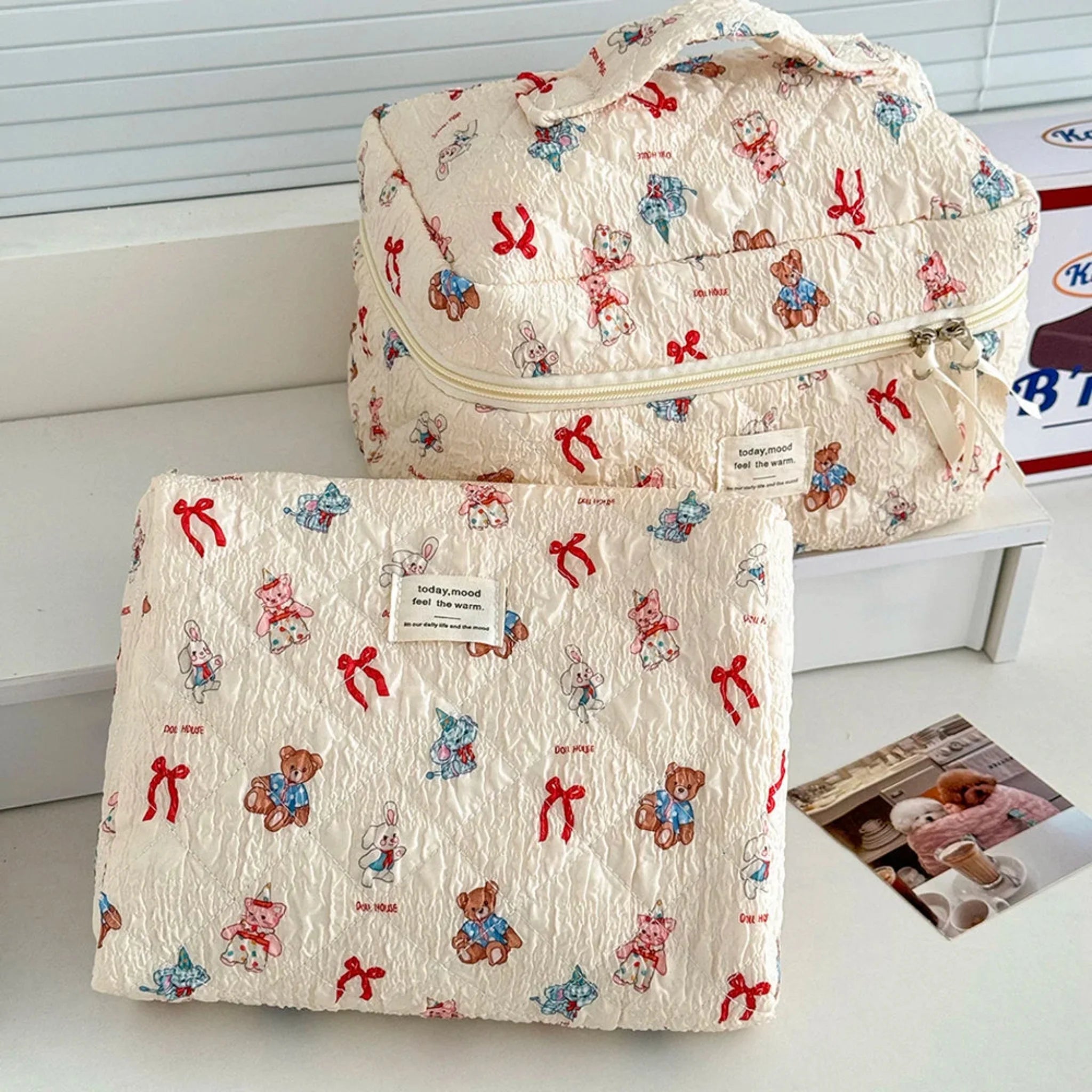 Packkubset med tecknade djur – Rolig förvaring av kläder, toalettartik ...